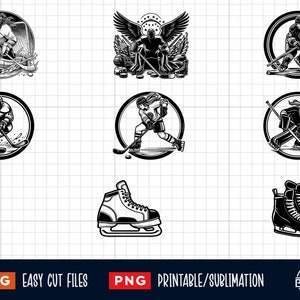 35 Hockey Bundle, Hockey Svg Png, Hockey Player Svg, Hockey Logo ...