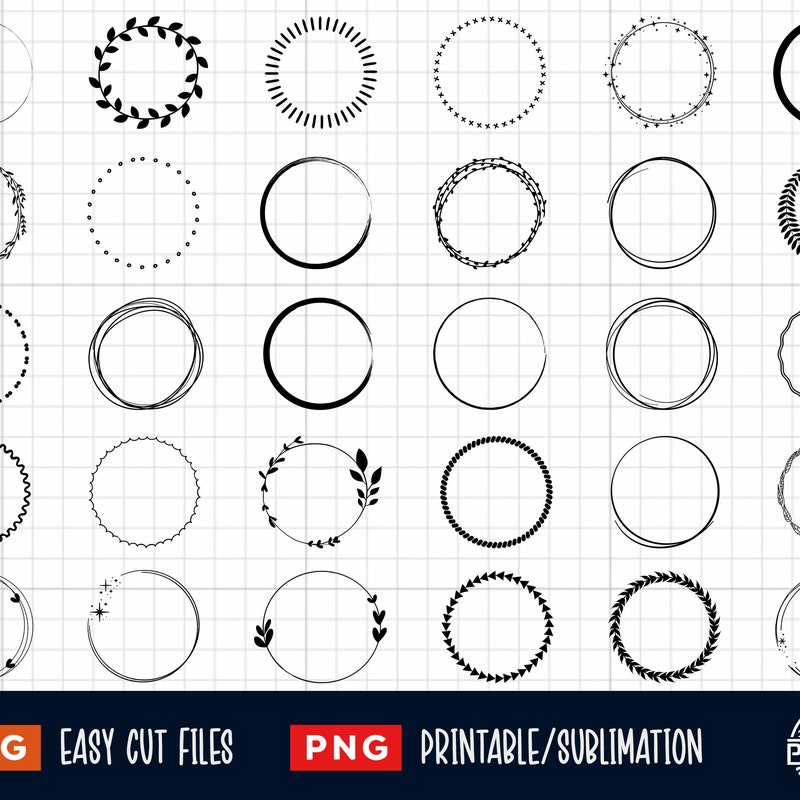 Circle Frame Svg - Etsy