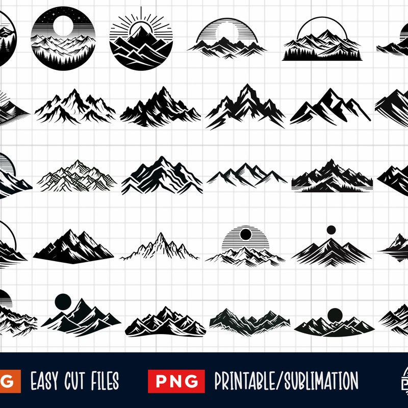 Mountain Svg - Etsy