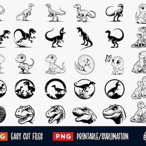 Raptors Svg Png Bundle, Raptor Svg, Baby Raptor Family Svg, Dinosaur ...