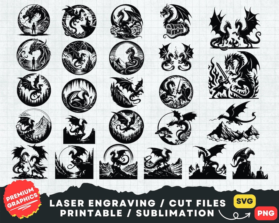 25 Dragon Fire Svg, Dragon Scene Svg, Dragon Scene Png Clipart ...