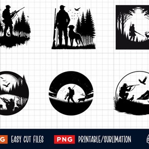 30 Hunter Scene SVG, Hunting Svg, Hunting Clipart, Hunting Laser Cut ...