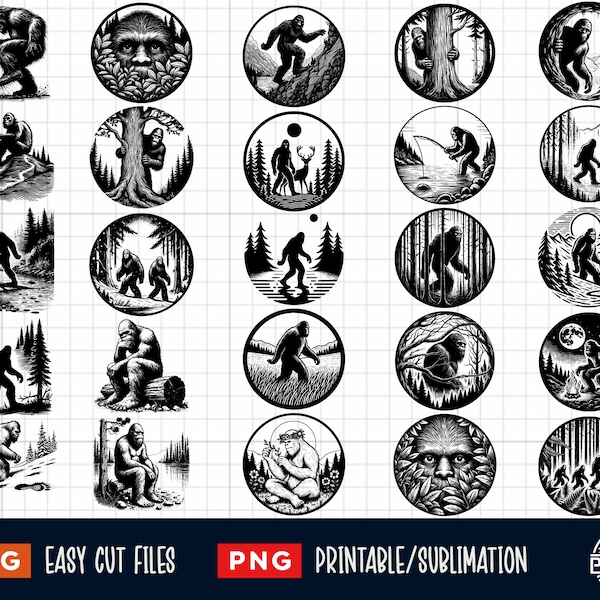 Sasquatch Camping Svg - Etsy