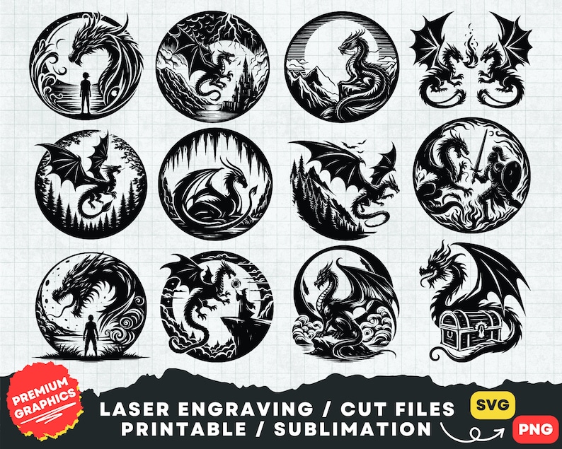 25 Dragon Fire Svg, Dragon Scene Svg, Dragon Scene Png Clipart ...