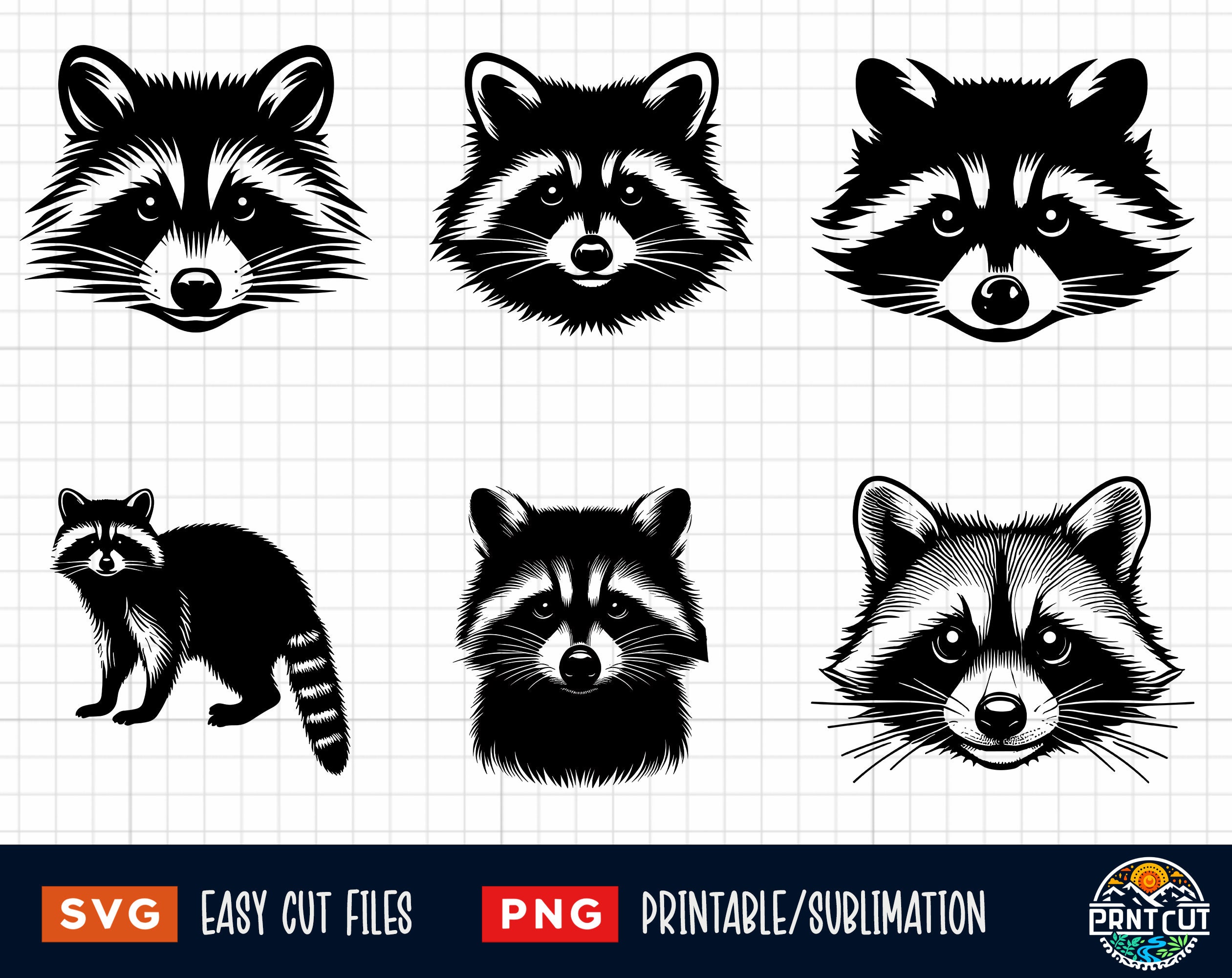 30 Raccoon SVG Bundle, Raccoon Svg, Raccoon Head Svg, Raccoon Png ...