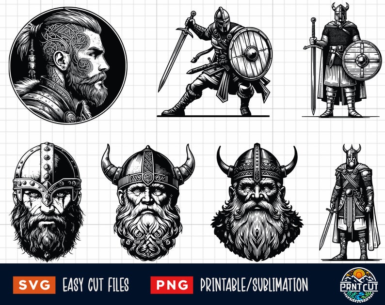 25 VIKING SVG Bundle, Viking Warrior Svg, Warrior Svg, Viking Head Svg ...
