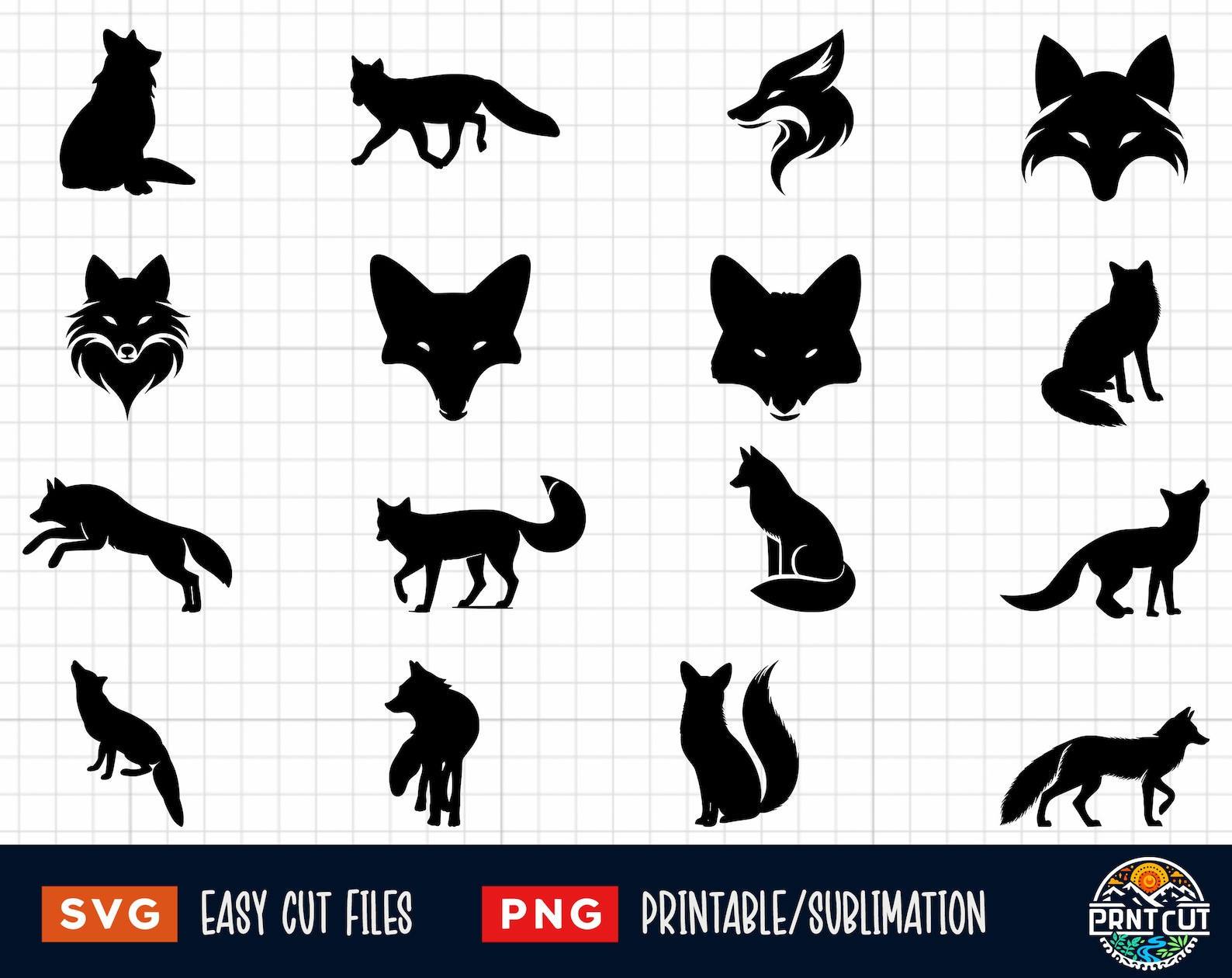 30 Fox SVG Bundle, Fox Svg, Fox Png, Foxes Svg Png, Fox Cut File, Fox ...