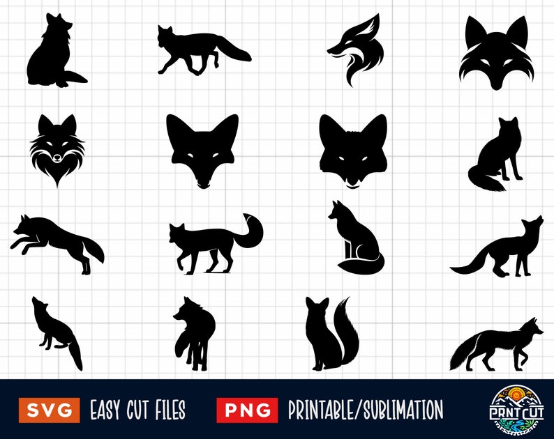 30 Fox SVG Bundle, Fox Svg, Fox Png, Foxes Svg Png, Fox Cut File, Fox ...