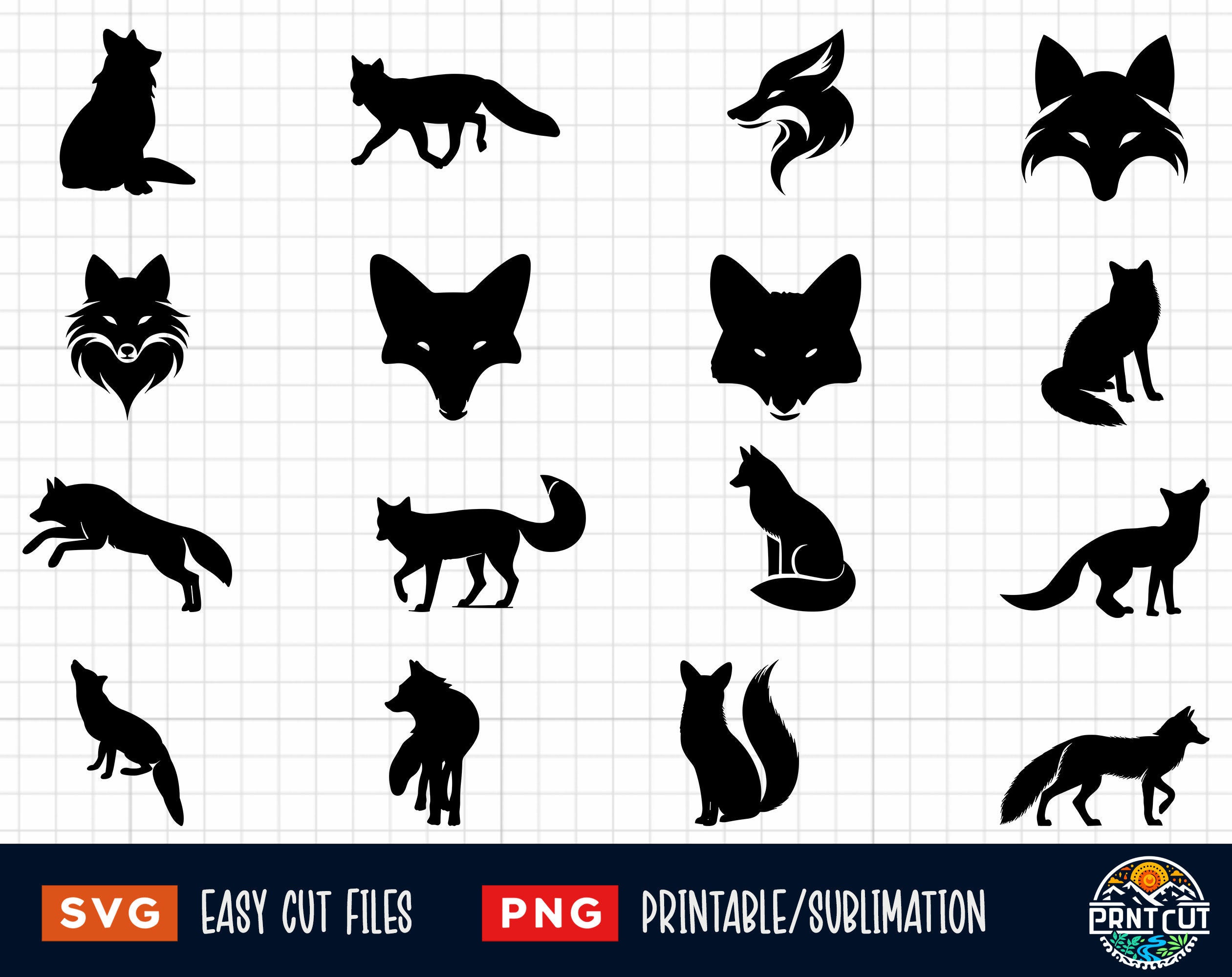 30 Fox SVG Bundle, Fox Svg, Fox Png, Foxes Svg Png, Fox Cut File, Fox ...