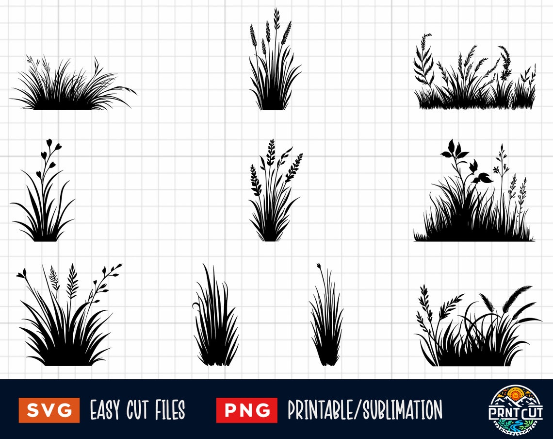 40 Grass SVG Bundle, Grass Svg, Grass Png, Wild Grass Svg, Lawn Svg ...