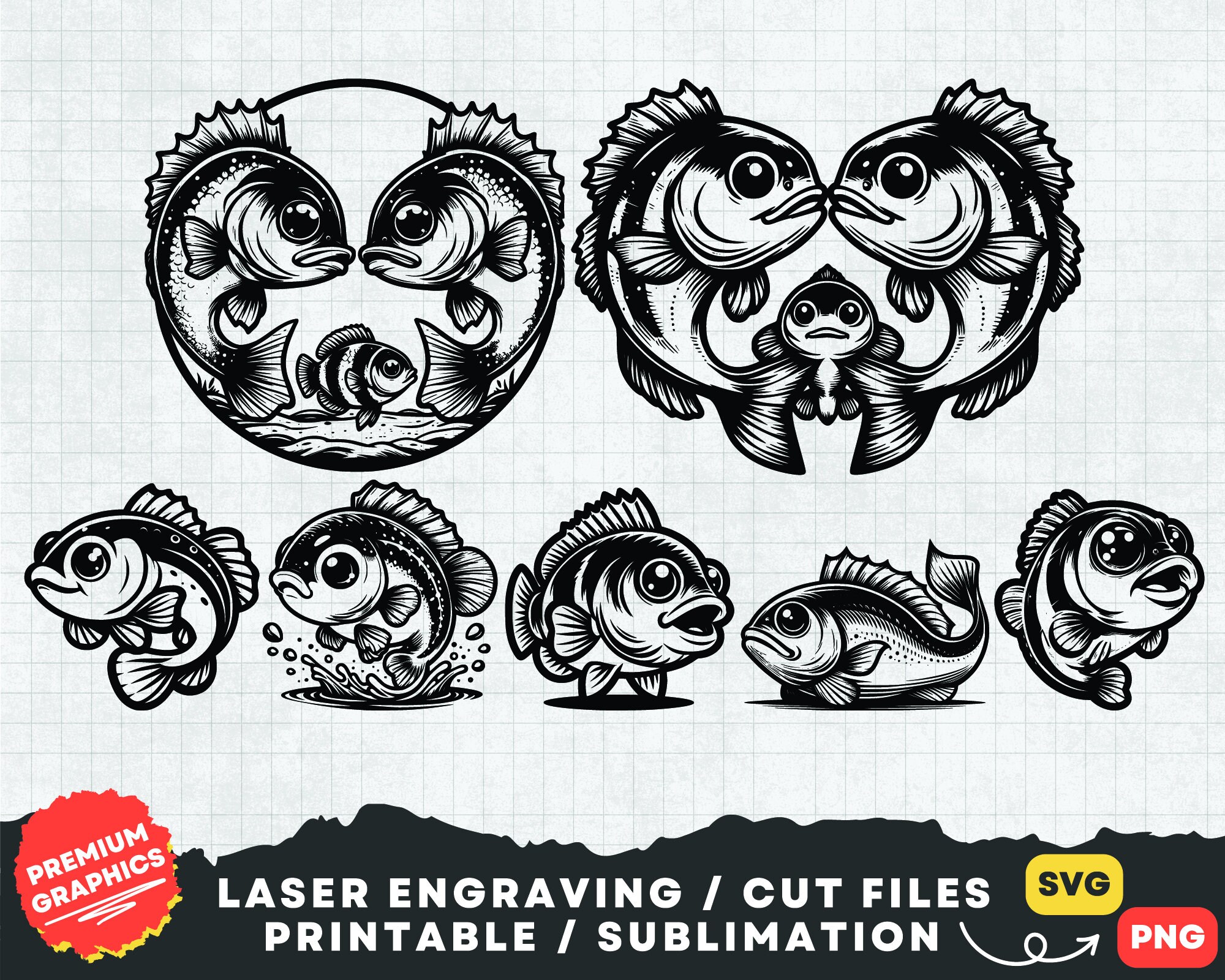 30 Bass Svg Bundle, Bass Fish Svg, Bass Fishing Svg, Clipart Bass Png ...