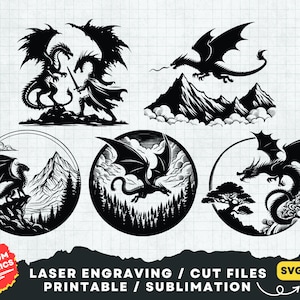 25 Dragon Fire Svg, Dragon Scene Svg, Dragon Scene Png Clipart ...