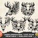 Deer Skull Svg Bundle, Deer Skull Svg, Clipart Deer Skull Png Print ...
