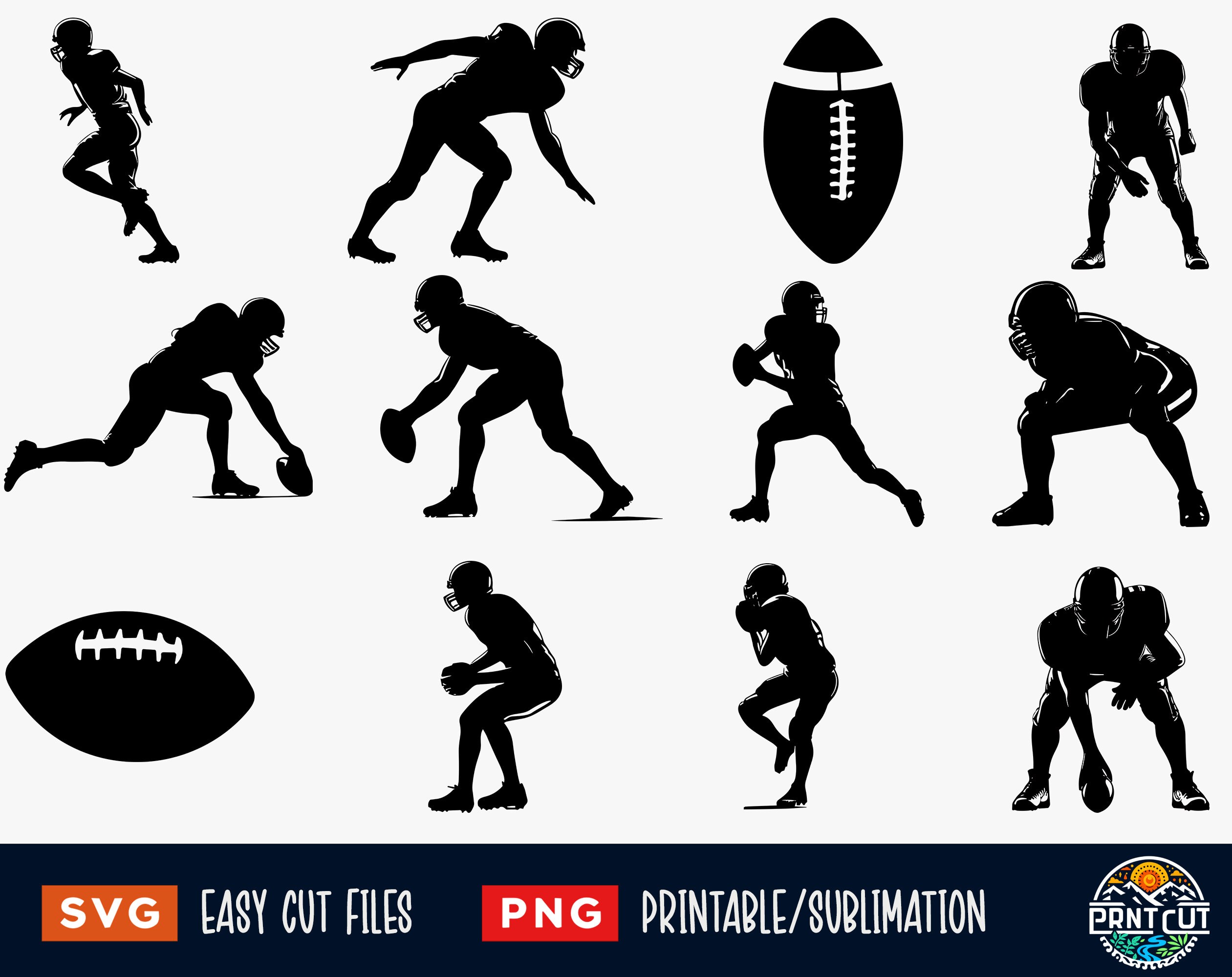 30 Football SVG Bundle, Football Svg, Football Png, Football Player Svg ...