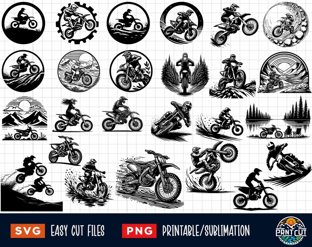 Dirt Bike Scene SVG, Dirt Bike Svg Png, Motocross Scene Svg, Motocross Svg Png, Dirt Bike Cut ...