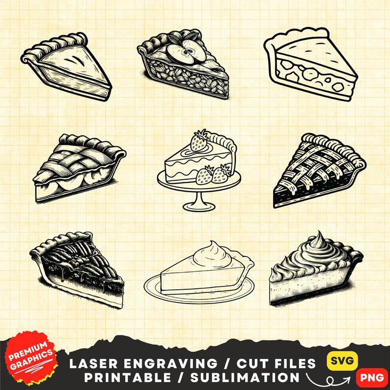 Pie Svg Bundle, Pie Svg, Apple Pie Svg, Pumpkin Pie Svg, Pie Slice Svg ...