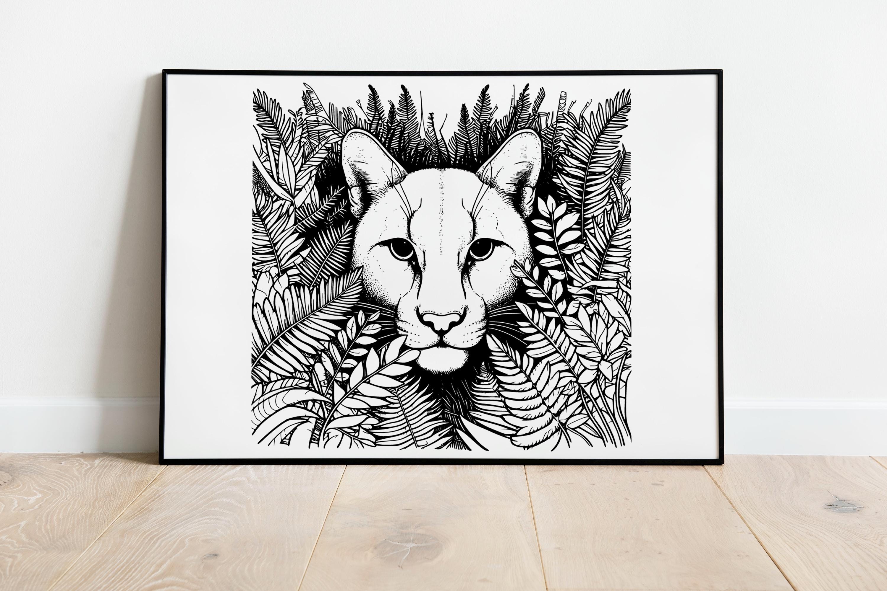 25 Puma Scene SVG, Panther Scene Svg, Mountain Lion Scene Svg, Cougar ...