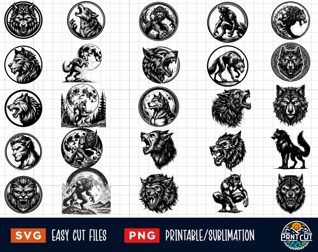 25 Werewolf Svg Bundle, Wolfman Svg Png, Wolf Man Svg, Beast Svg ...