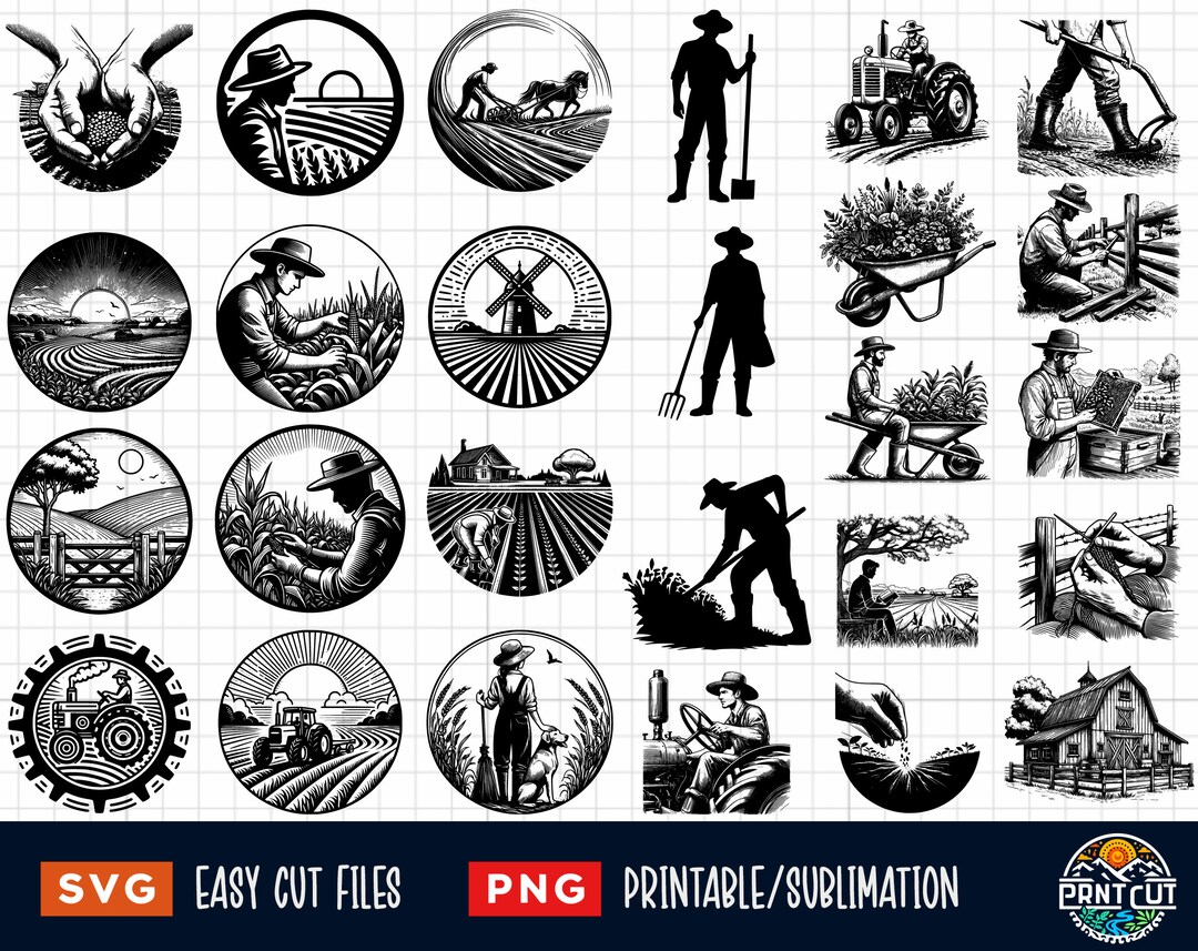 26 Farm Svg Bundle, Farm Scene Svg, Farm Landscape SVG, Farming Svg ...