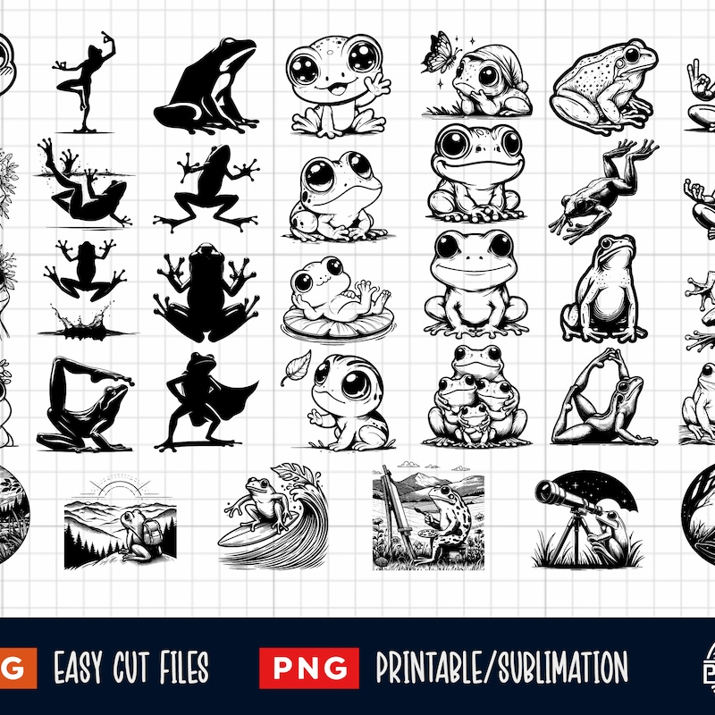 Frog Svg - Etsy