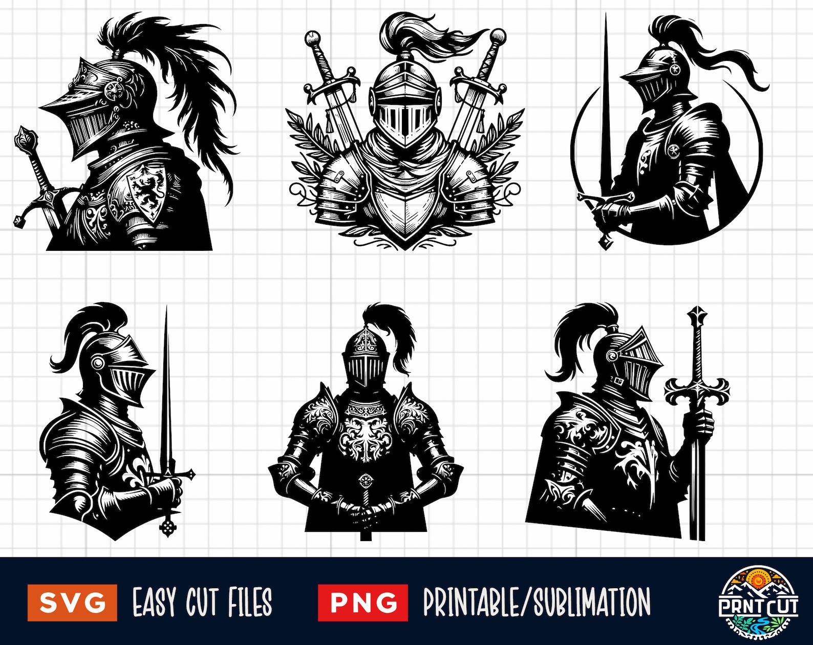 18 Knight Svg Bundle, Knight Svg, Medieval Knight Cut Files, Knight ...