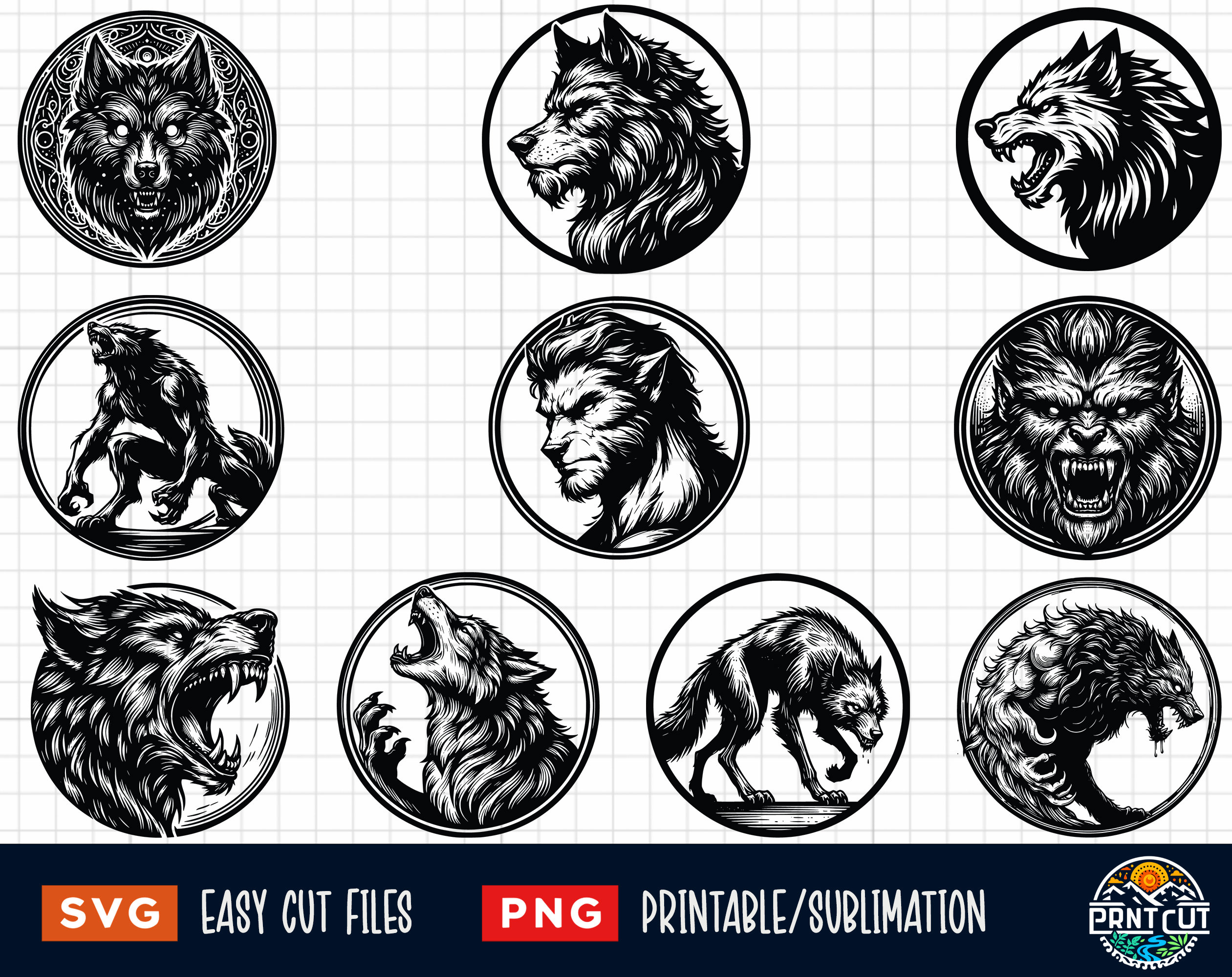 25 Werewolf Svg Bundle, Wolfman Svg Png, Wolf Man Svg, Beast Svg ...