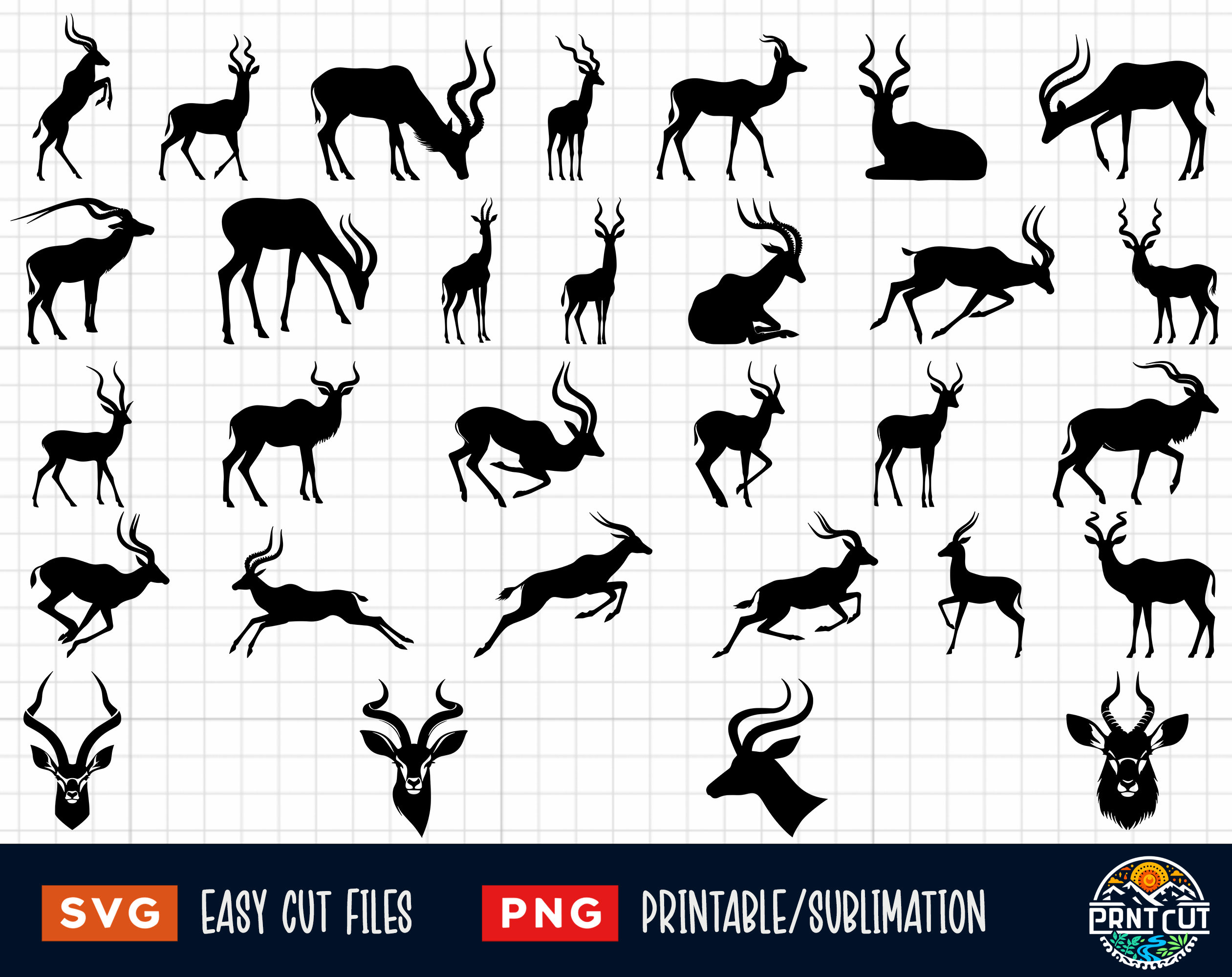 30 Antelope Svg, Gazelle Svg, Antelope Png, Gazelle Head Svg Png ...