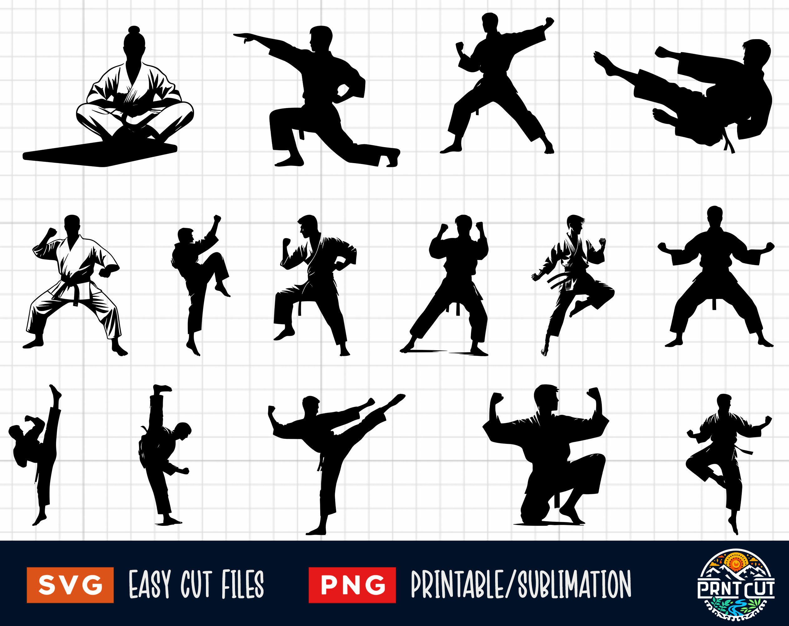 30 Karate SVG Bundle, Karate Svg, Karate Png, Taekwondo Svg, Karate ...