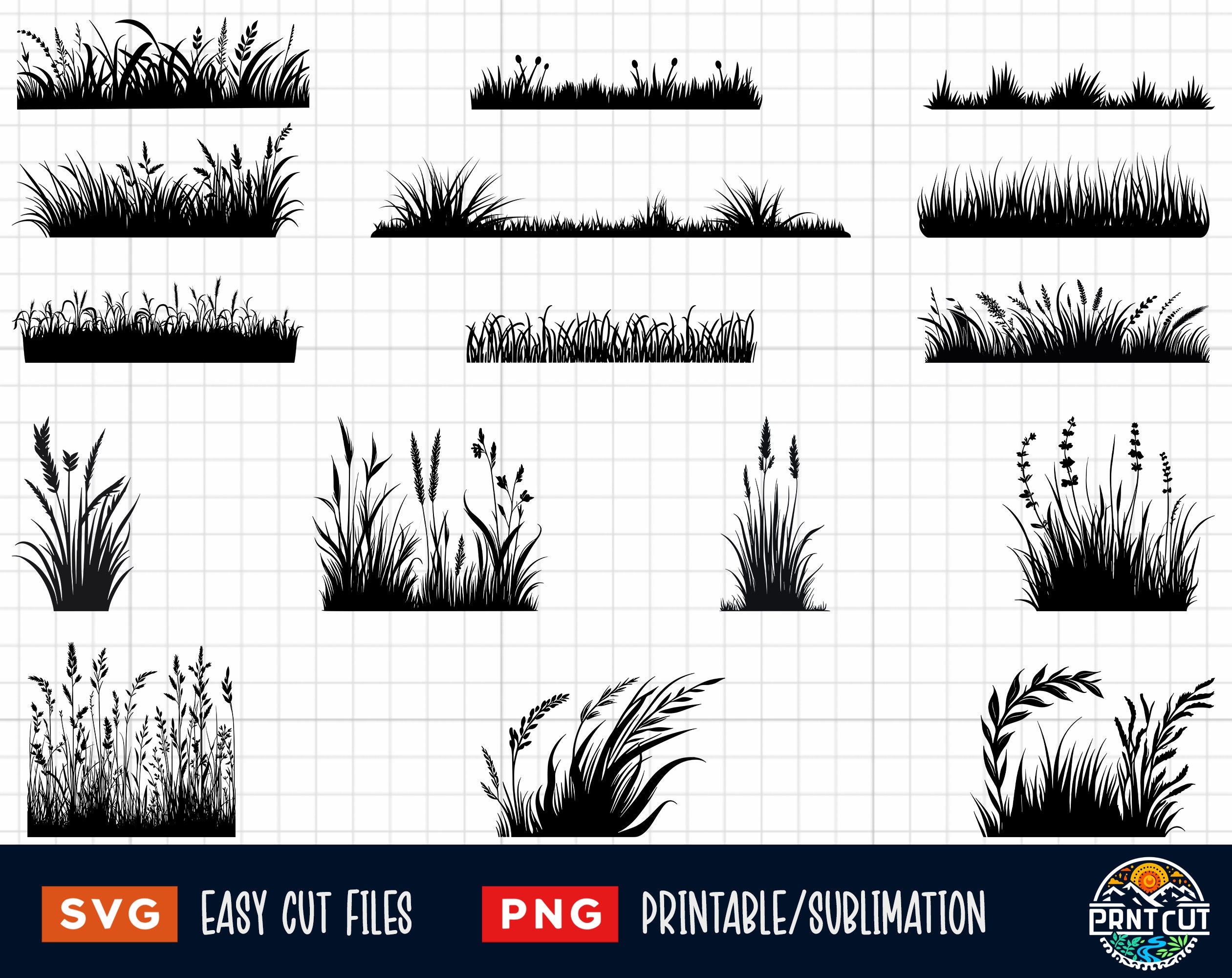 40 Grass SVG Bundle, Grass Svg, Grass Png, Wild Grass Svg, Lawn Svg ...