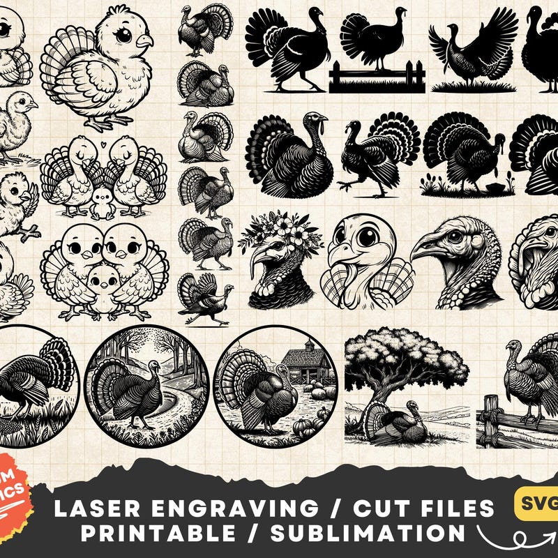 Turkey Svg - Etsy