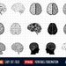 15 Brains Bundle, Brain Svg, Brain Png, Brains Svg Png, Brain Cut File ...