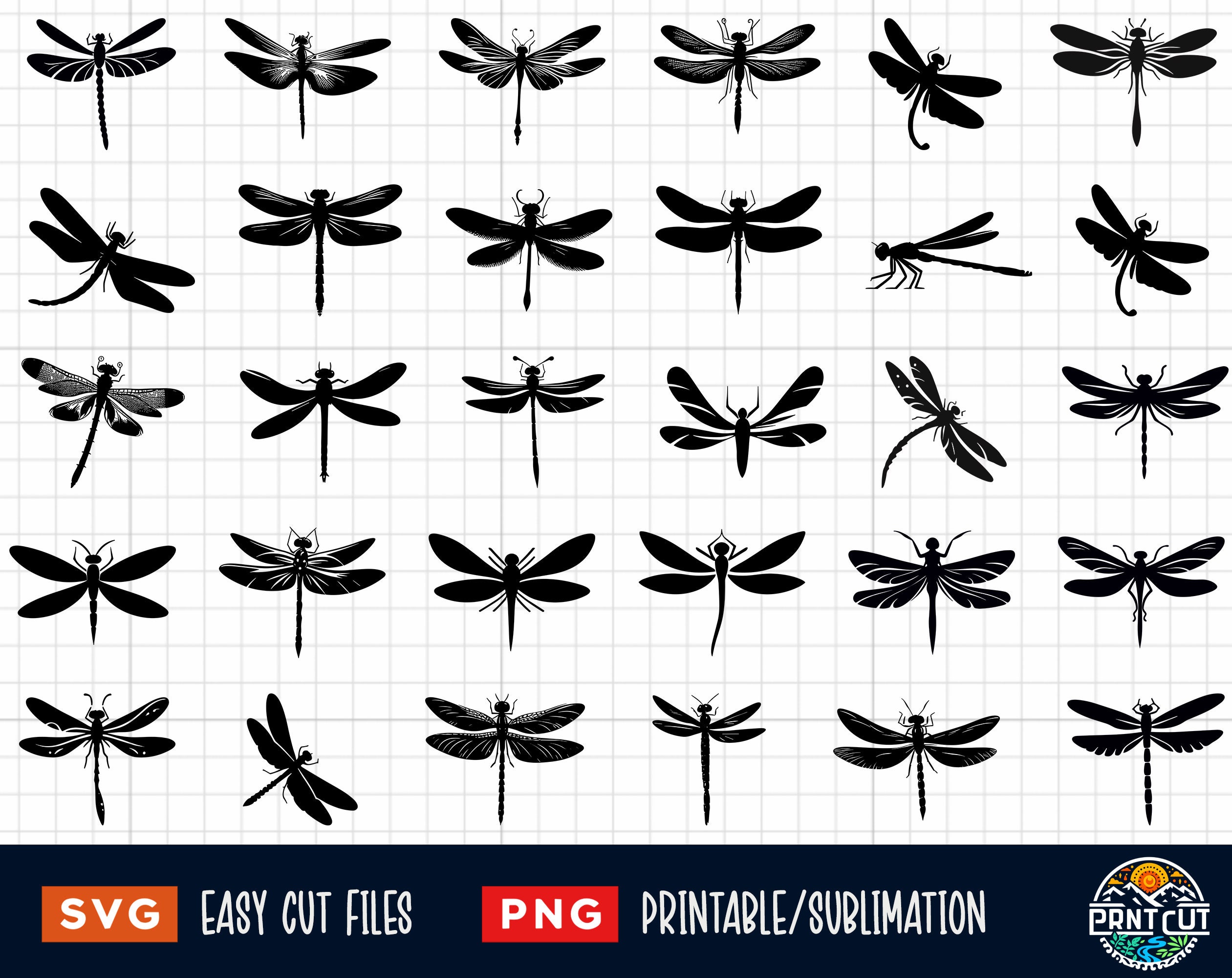 30 Dragonflies SVG Bundle, Dragonfly Svg, Dragonfly Png, Dragonfly Cut ...