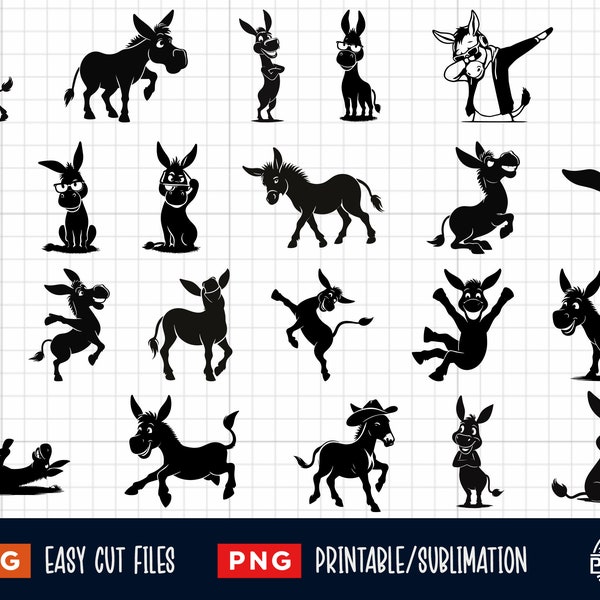 Donkey Svg - Etsy