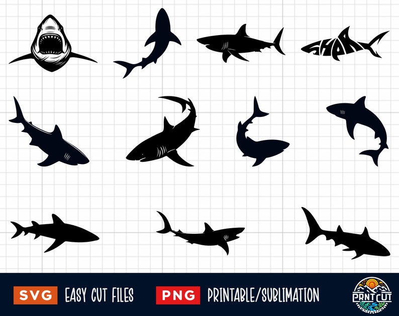 38 Shark SVG Bundle, Shark Svg, Shark Png, Sharks Svg Png, Shark Cut ...