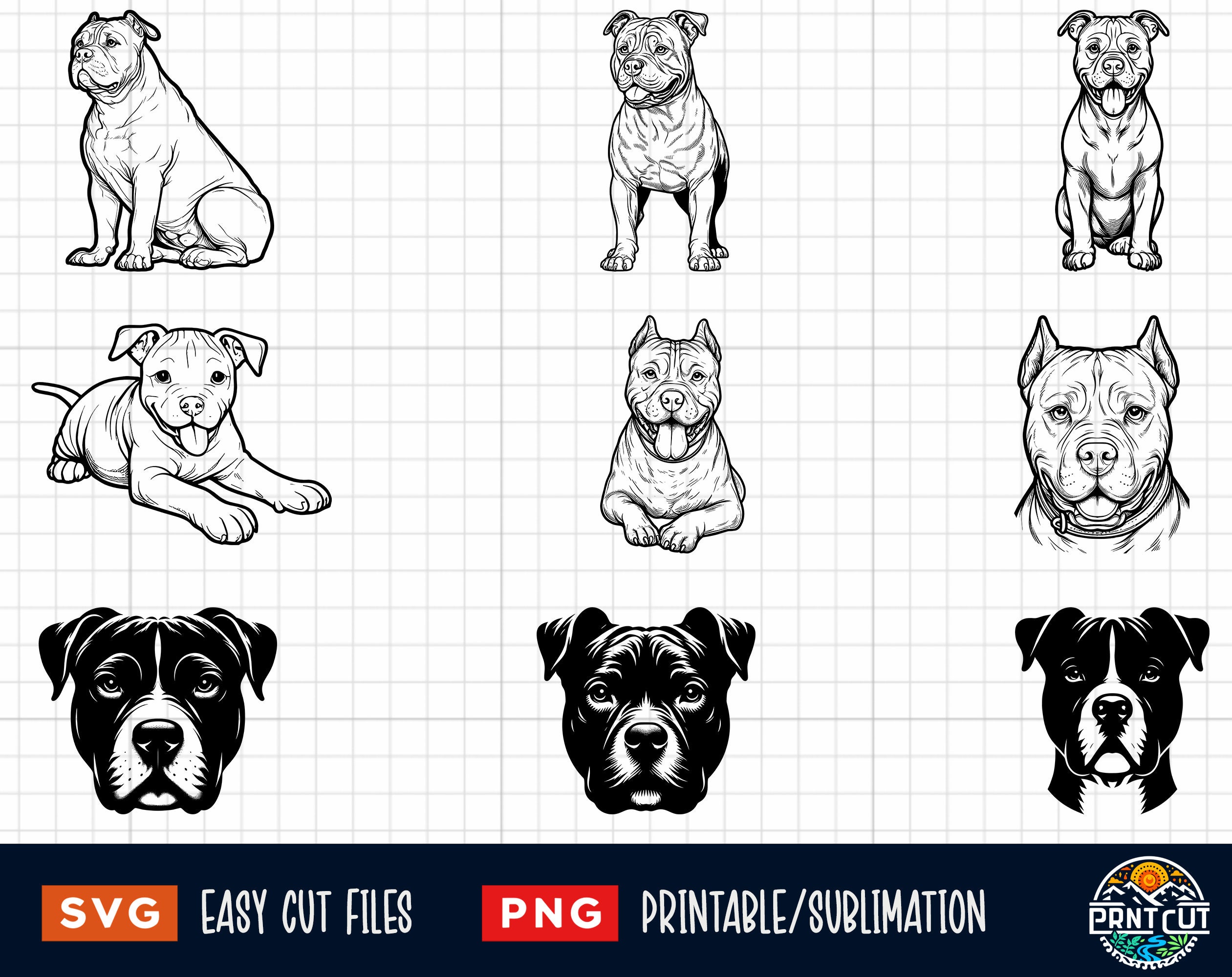 30 Pitbull Svg Bundle, Pitbull Svg Outline, Pitbull Svg, Pitbull Head ...