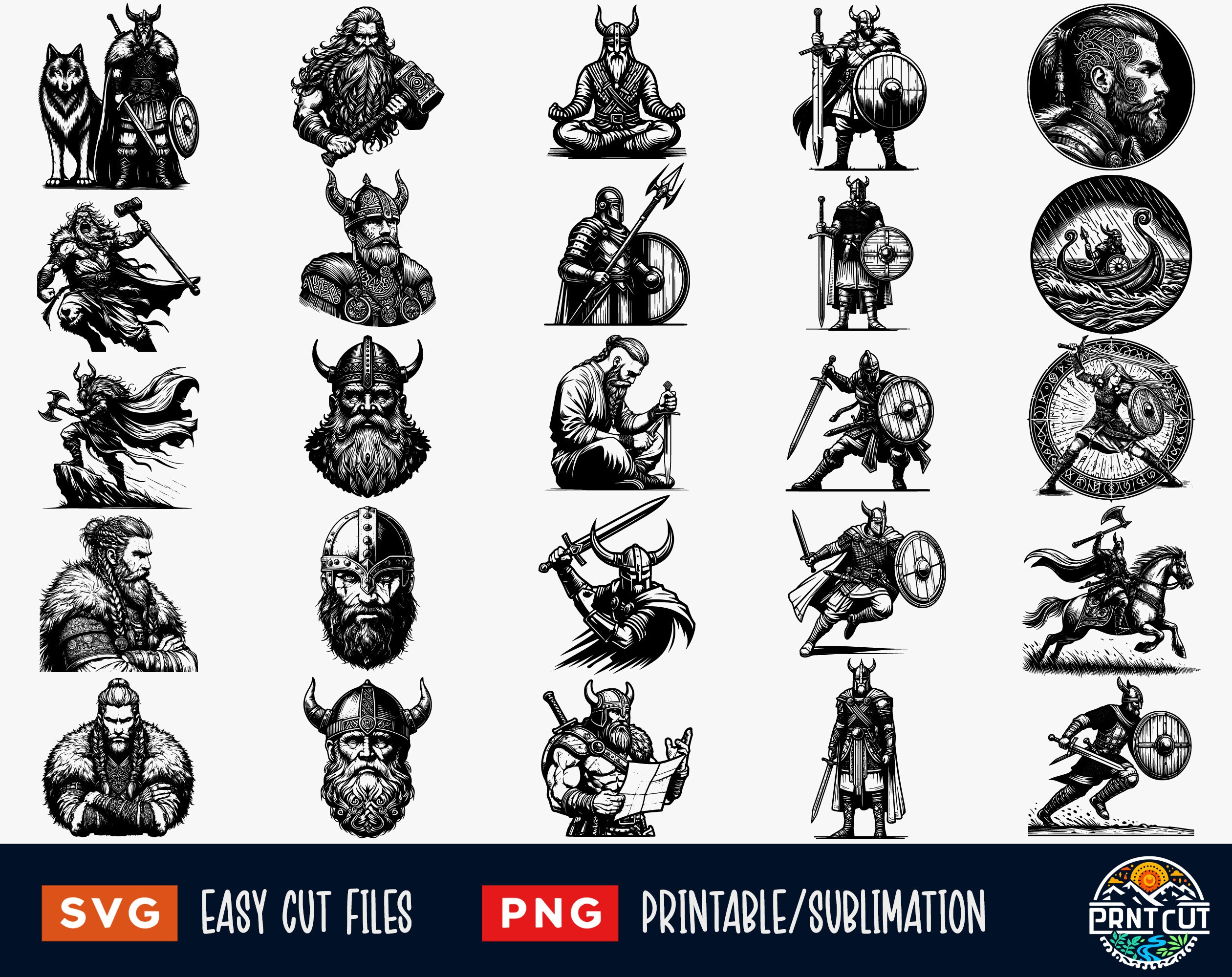25 VIKING SVG Bundle, Viking Warrior Svg, Warrior Svg, Viking Head Svg ...
