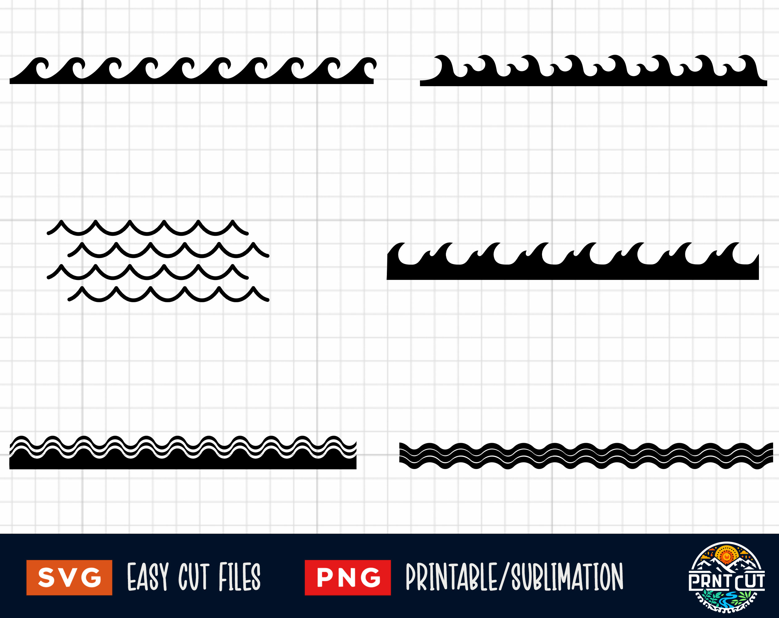 30 Wave SVG Bundle, Wave Svg, Wave Png, Waves Svg Png, Wave Cut File ...