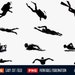 30 Swimmer SVG, Swimming Svg Png, Swimmer Png, Diving Svg Png, Diver ...