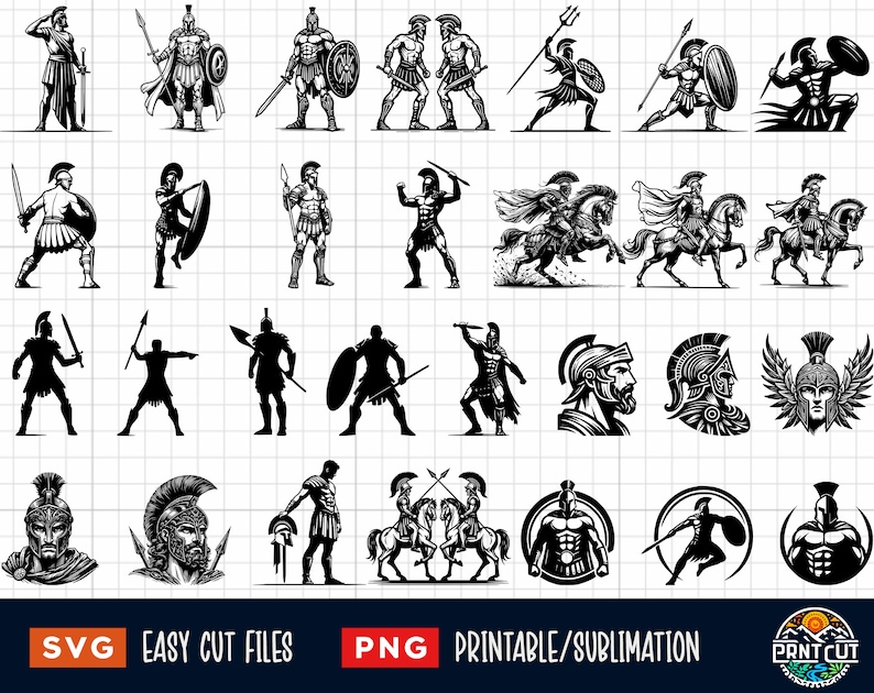 33 Gladiators Bundle, Gladiator Svg, Gladiator Png, Gladiator Clipart ...