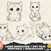 Funny Cat Svg Bundle, Cute Cat Svg, Baby Cat Svg, Clipart Cat Png Print ...