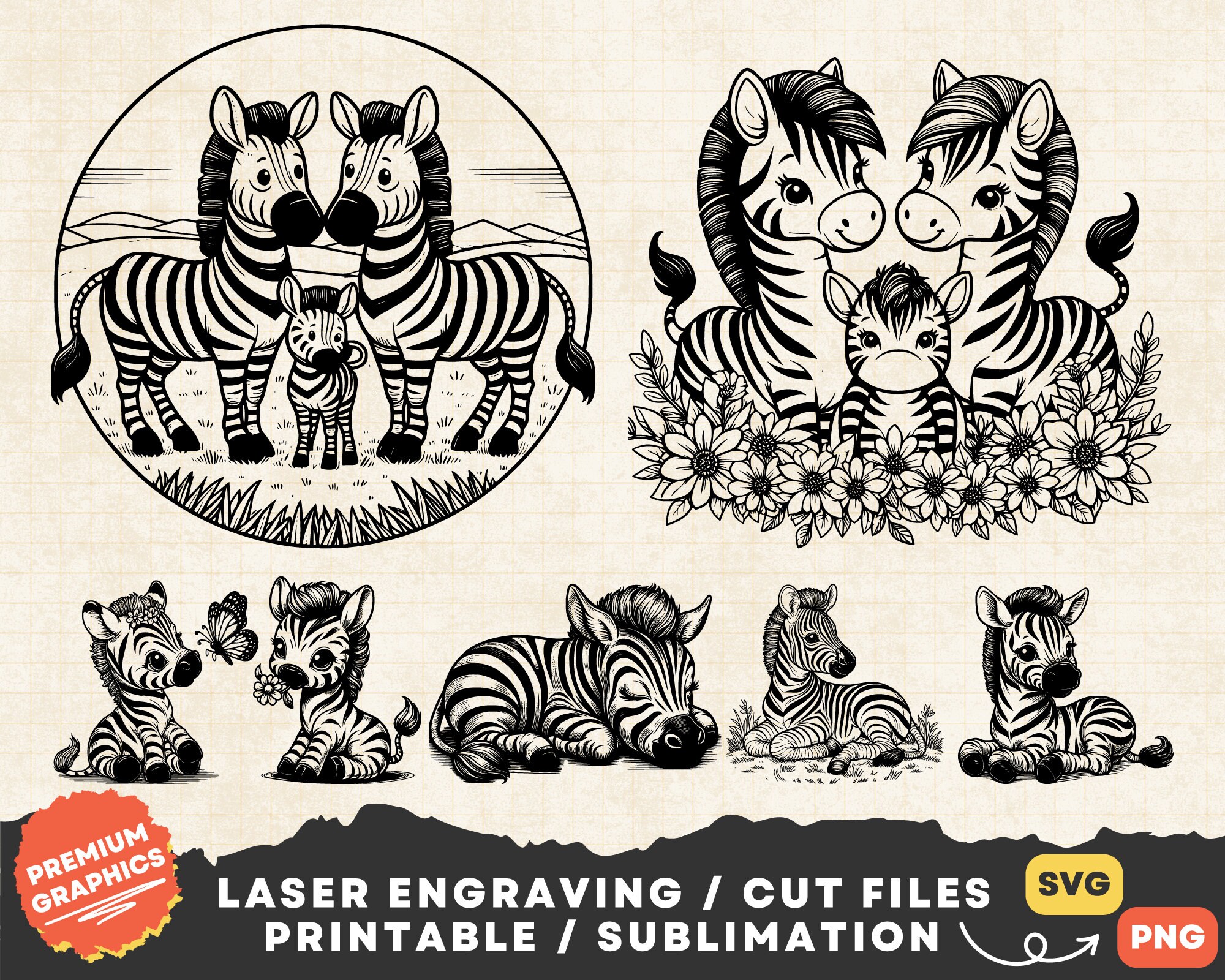 Zebra Svg Bundle, Zebra Svg, Clipart Zebra Png Print, Zebra Head Svg ...