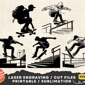 Skateboard SVG Bundle, Skateboard Svg, Skateboarding SVG, Skateboard ...