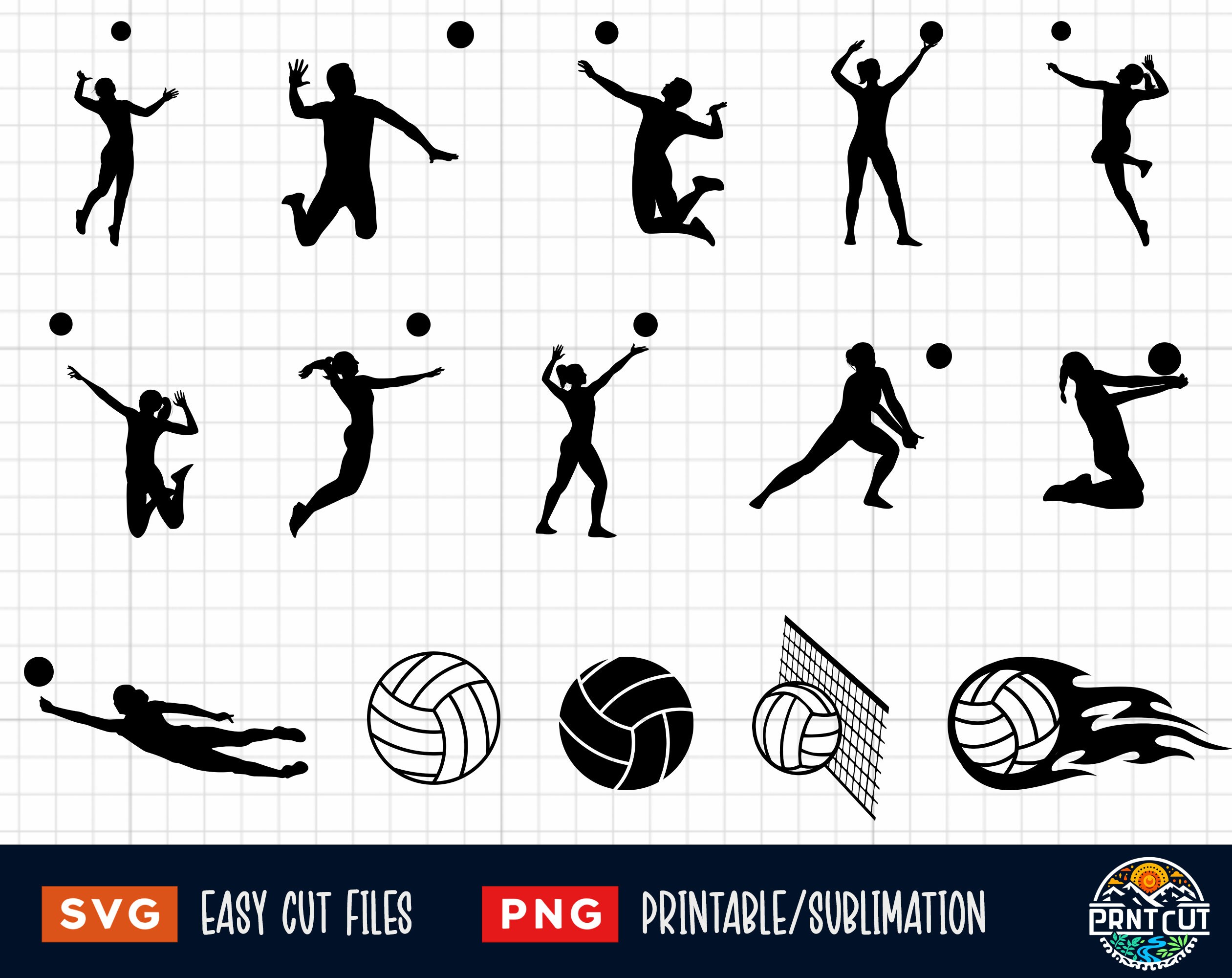30 Volleyball SVG Bundle, Volleyball Svg, Volleyball Png, Volleyball ...