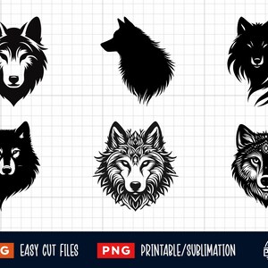 30 Wolf SVG Bundle, Wolf SVG, Wolfskopf, Wolfskopf, Wolfskopf ...