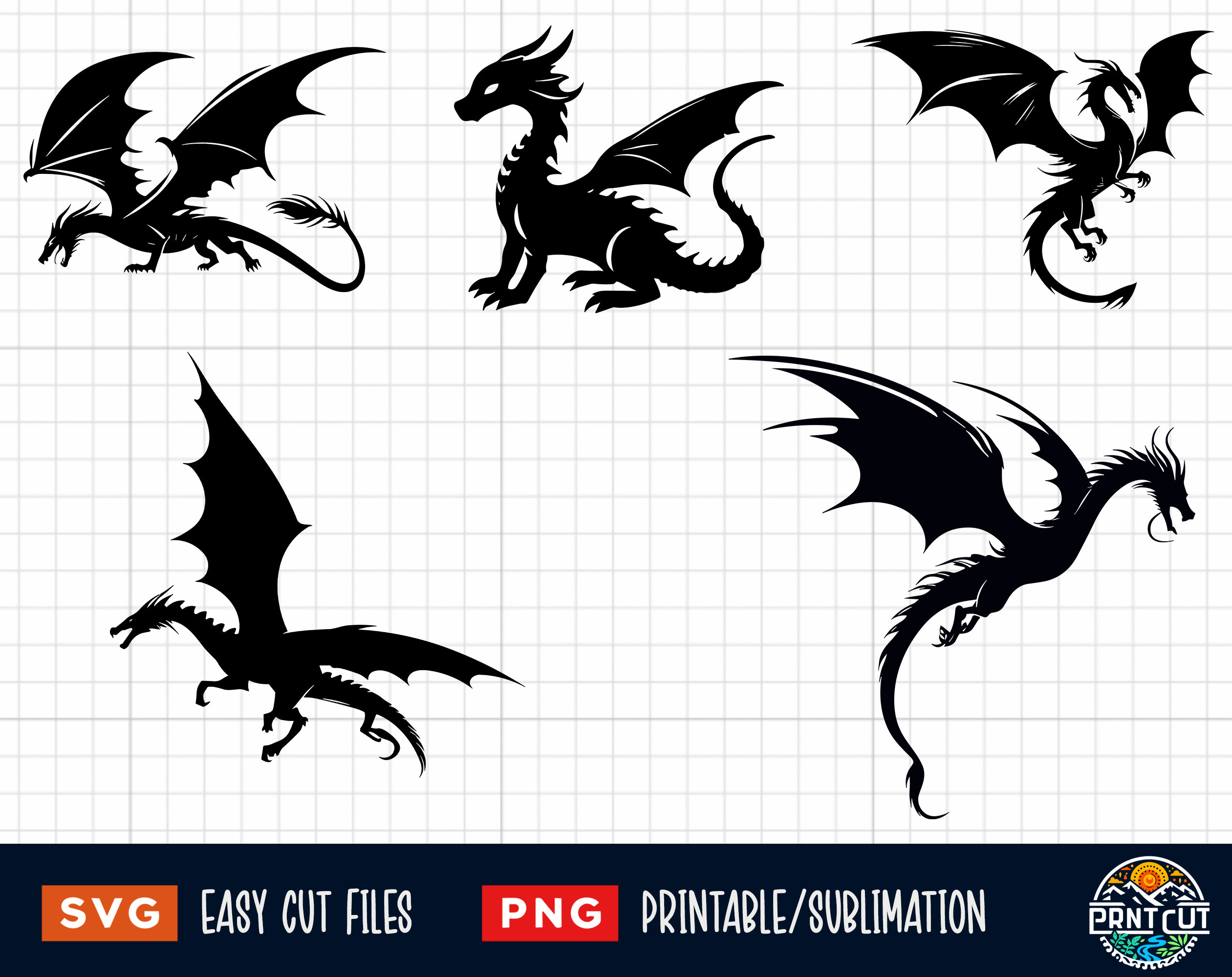 30 Dragons SVG Bundle, Dragon Svg, Dragon Png, Baby Dragon Svg Png ...