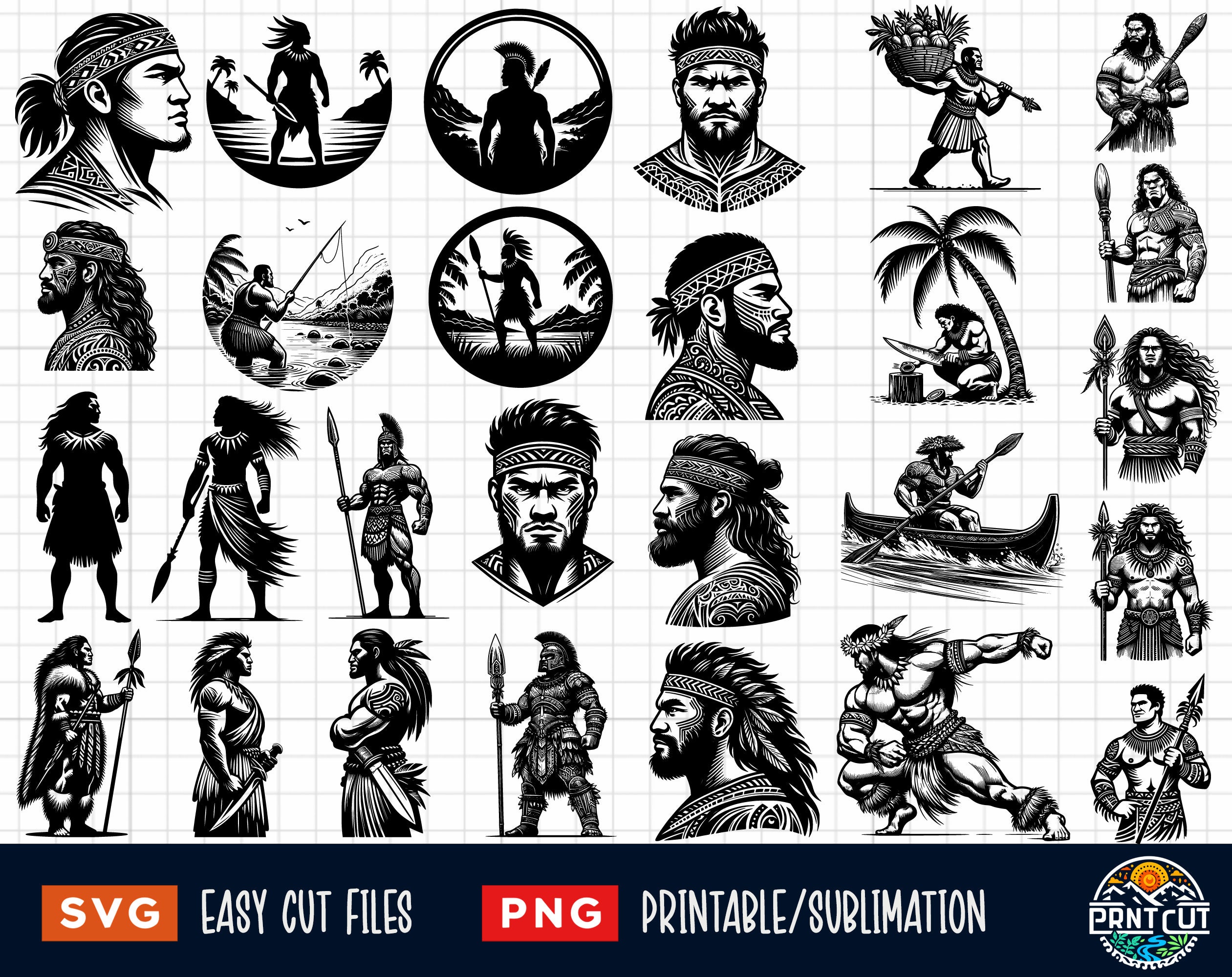 27 Native Samoan Warrior SVG PNG, Samoan Svg, Tongan Svg, Native ...