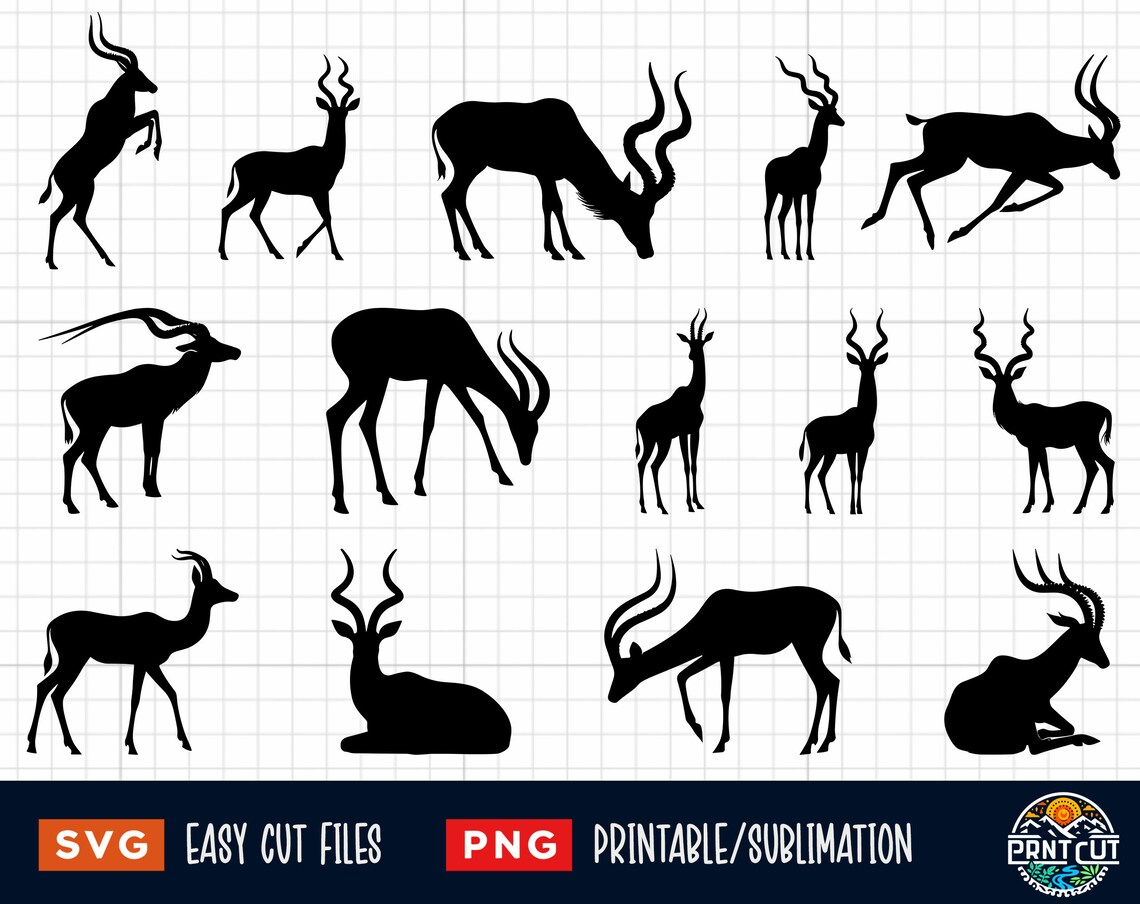 30 Antelope Svg, Gazelle Svg, Antelope Png, Gazelle Head Svg Png ...