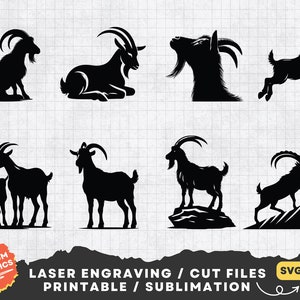 35 Goat Svg Bundle, Goat Svg, Goat Png Clipart, Goat Laser Cut File ...