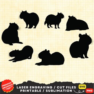 30 Capybara Bundle, Capybara Svg, Capybara Png Clipart, Capybara Head ...