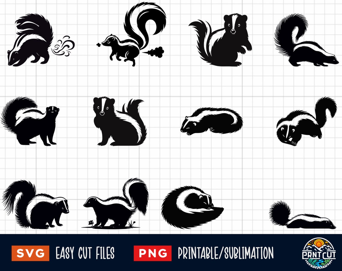 26 Skunk SVG Bundle, Skunk Svg, Skunk Png, Skunk Fart Svg, Skunk Cut ...